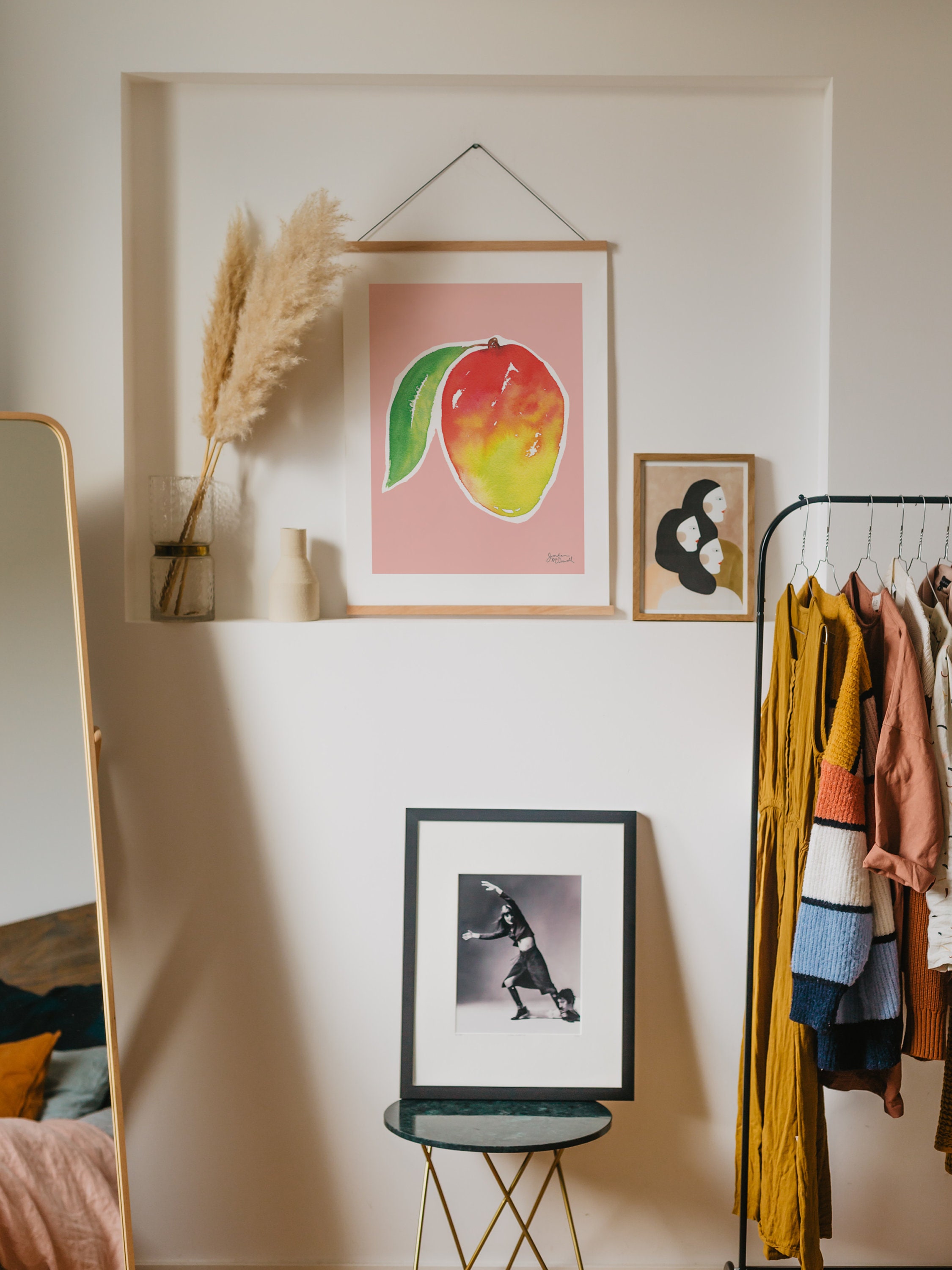 Mango Wall Art Kitchen Decor Tropical Watercolor Fruit Art - Etsy