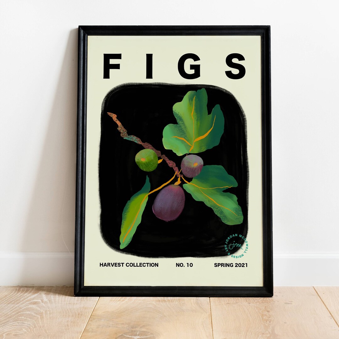 Figs Art Print Food Art Prints Fruit Poster Kitchen Wall - Etsy