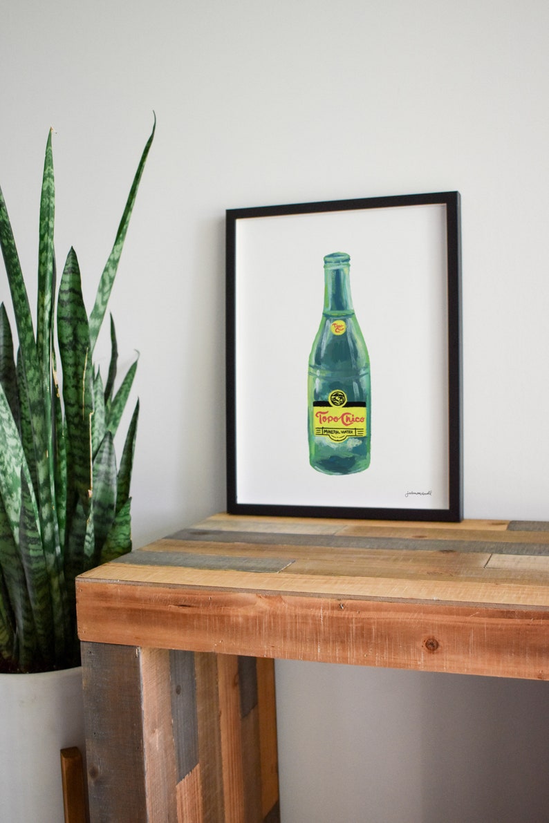 Topo Chico Art Print Kitchen Wall Decor Cocktail Drinks - Etsy