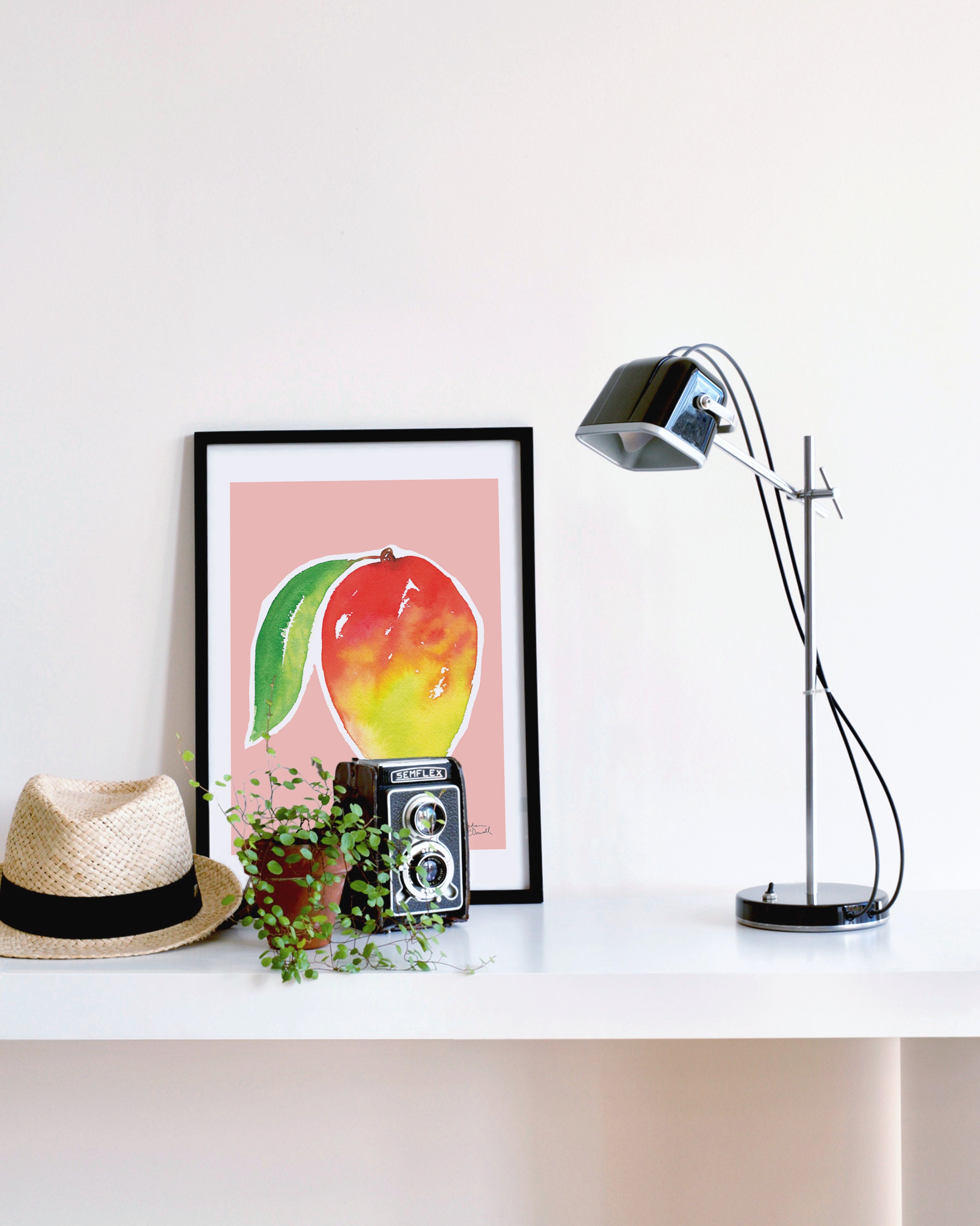 Mango Wall Art Kitchen Decor Tropical Watercolor Fruit Art - Etsy