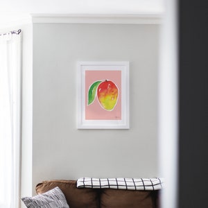 Mango Wall Art Kitchen Decor Tropical Watercolor Fruit Art Print 8x10 ...