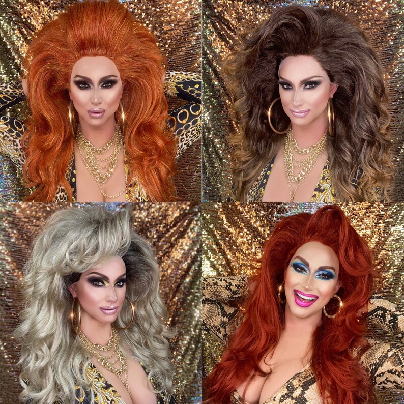 Custom Styles Classic Big Drag Queen Hair Style Lace Front Wig | Etsy