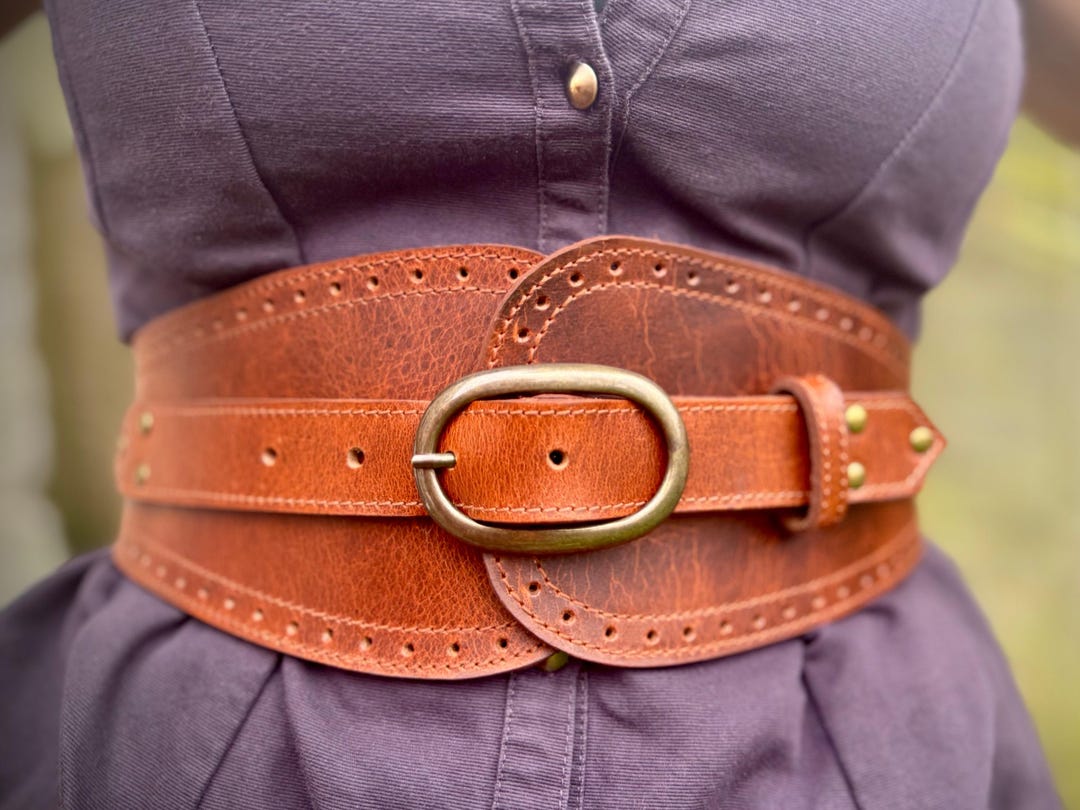 Handmade Leather Waist Belt: Waist Cincher - Etsy