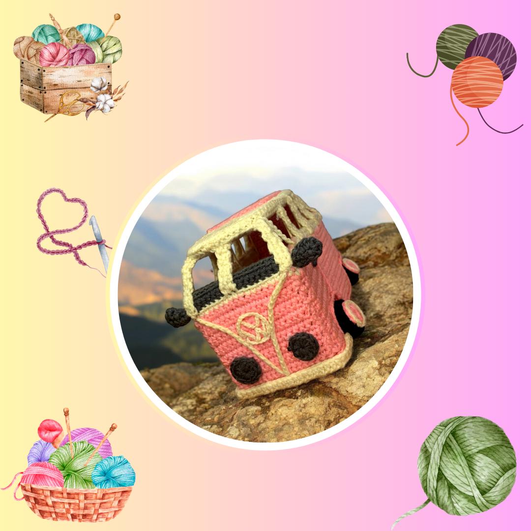 DIY Volkswagen Bus Crochet Pattern PDF | Retro Hippie Van Amigurumi ...