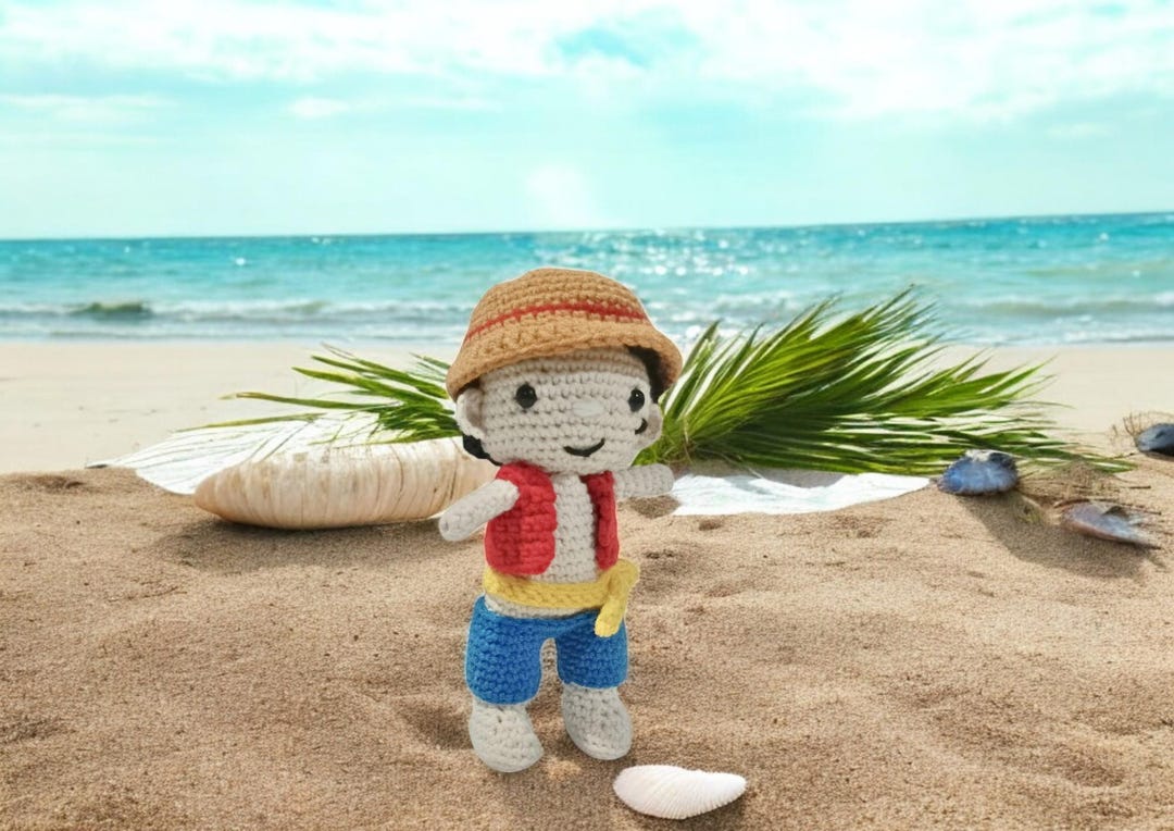 Chibi Luffy Amigurumi Doll: Straw Hat Pirate Crochet Pattern - Etsy
