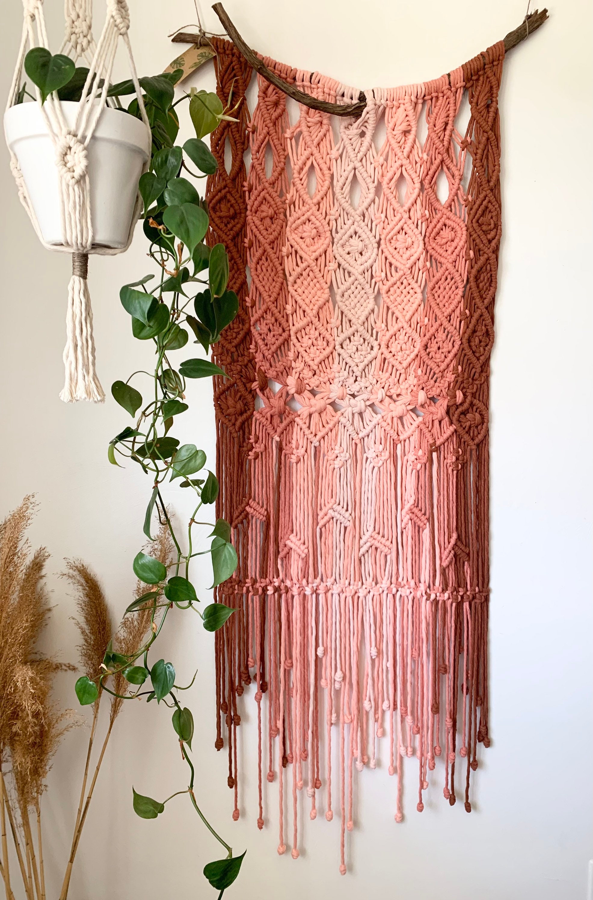 Large Long Macrame Wallhanging Earth Tones Boho Home Decor - Etsy
