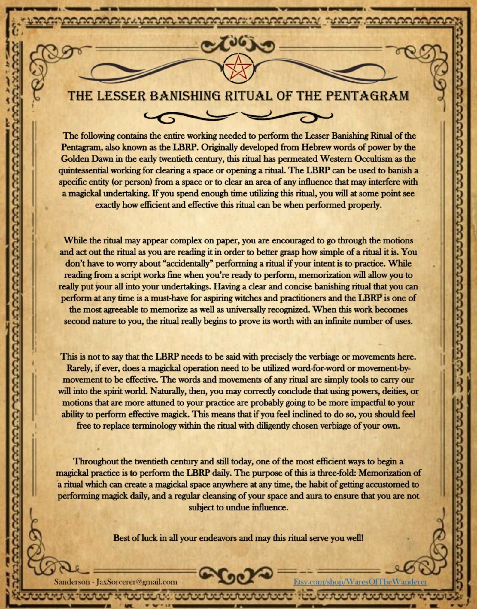 The Lesser Banishing Ritual of the Pentagram LBRP an Essential and ...