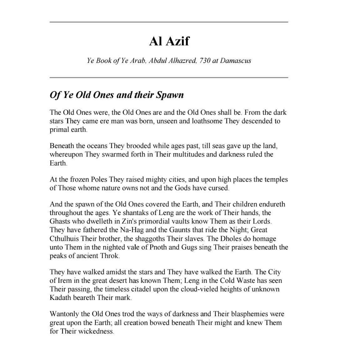 Necronomicon Digital Download Al Azif, Possible Inspiration for ...