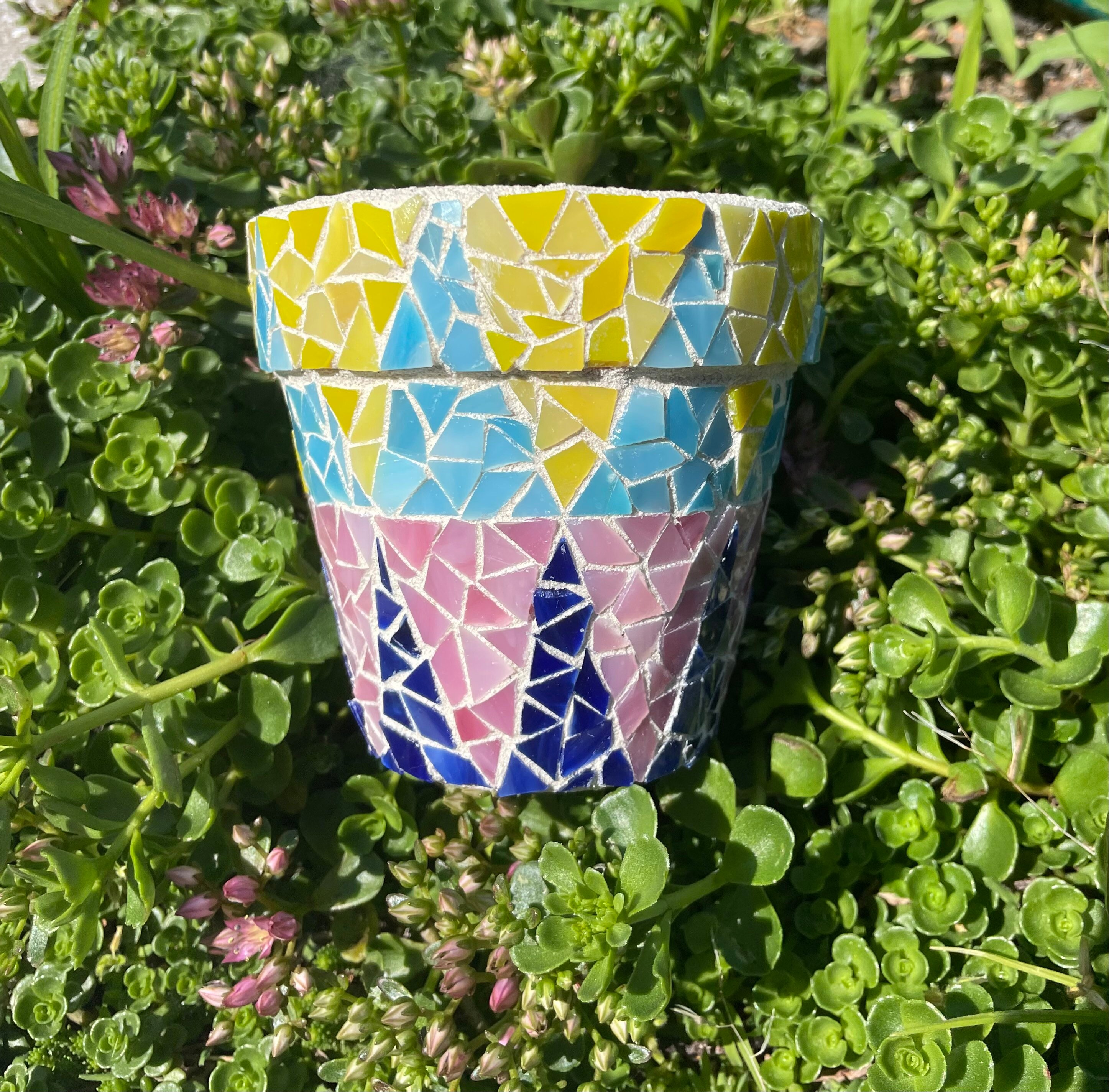 Small Colorful Triangular Pot 3.5 Inches - Etsy