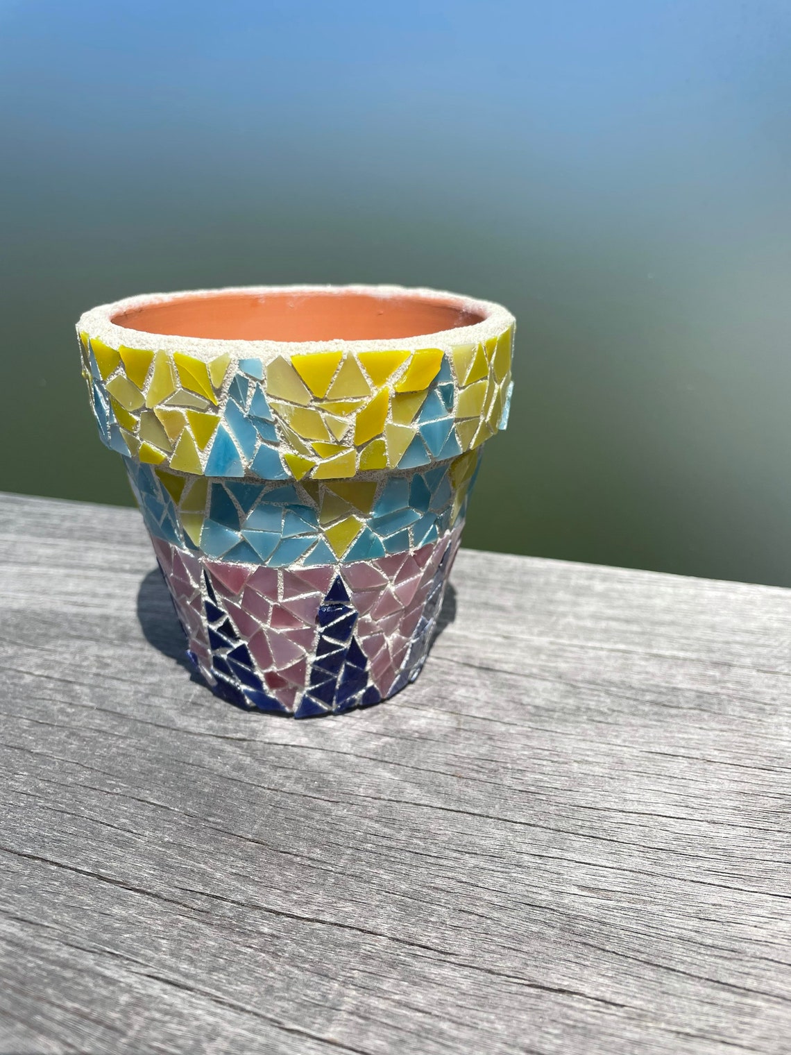 Small Colorful Triangular Pot 3.5 Inches - Etsy