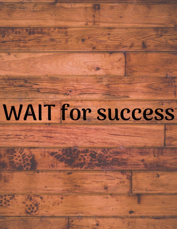 WAIT for Success Note Taking Organizer | Etsy