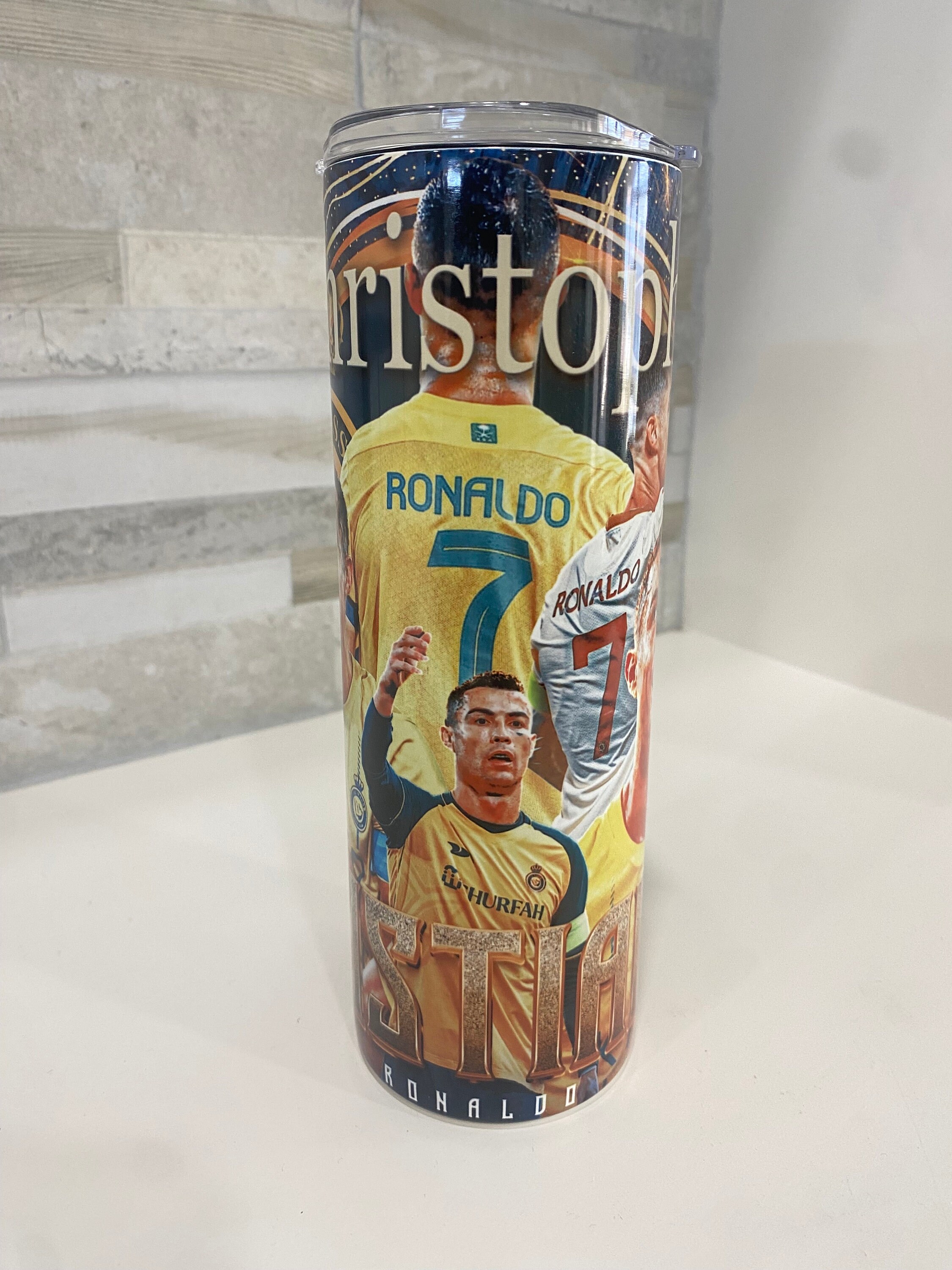 Cristiano Ronaldo Water Bottle Personalized. Soccer Team. 20 Oz ...