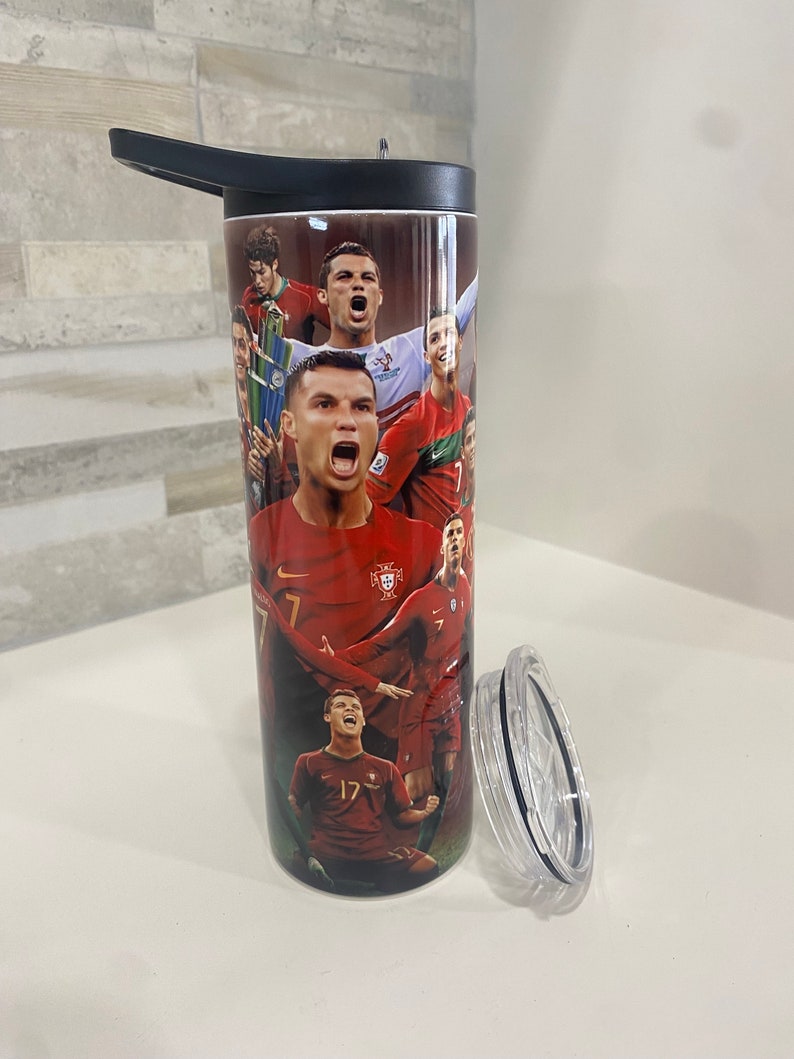 Cristiano Ronaldo Personalized Water Bottle and Tumbler. 20 Oz ...