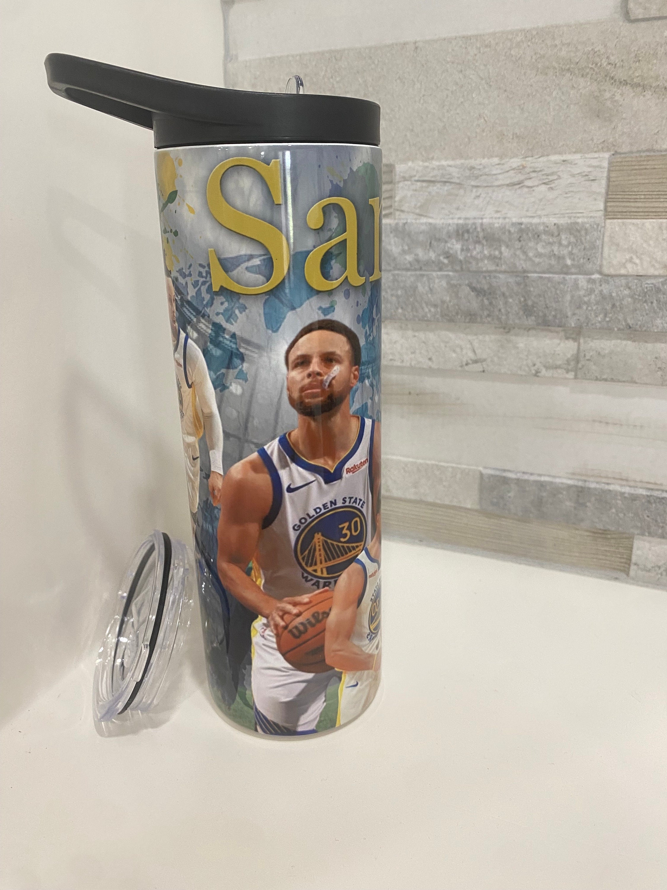 Steph Curry Water Bottle Personalized. Basketball Team. 20 Oz Tumbler ...