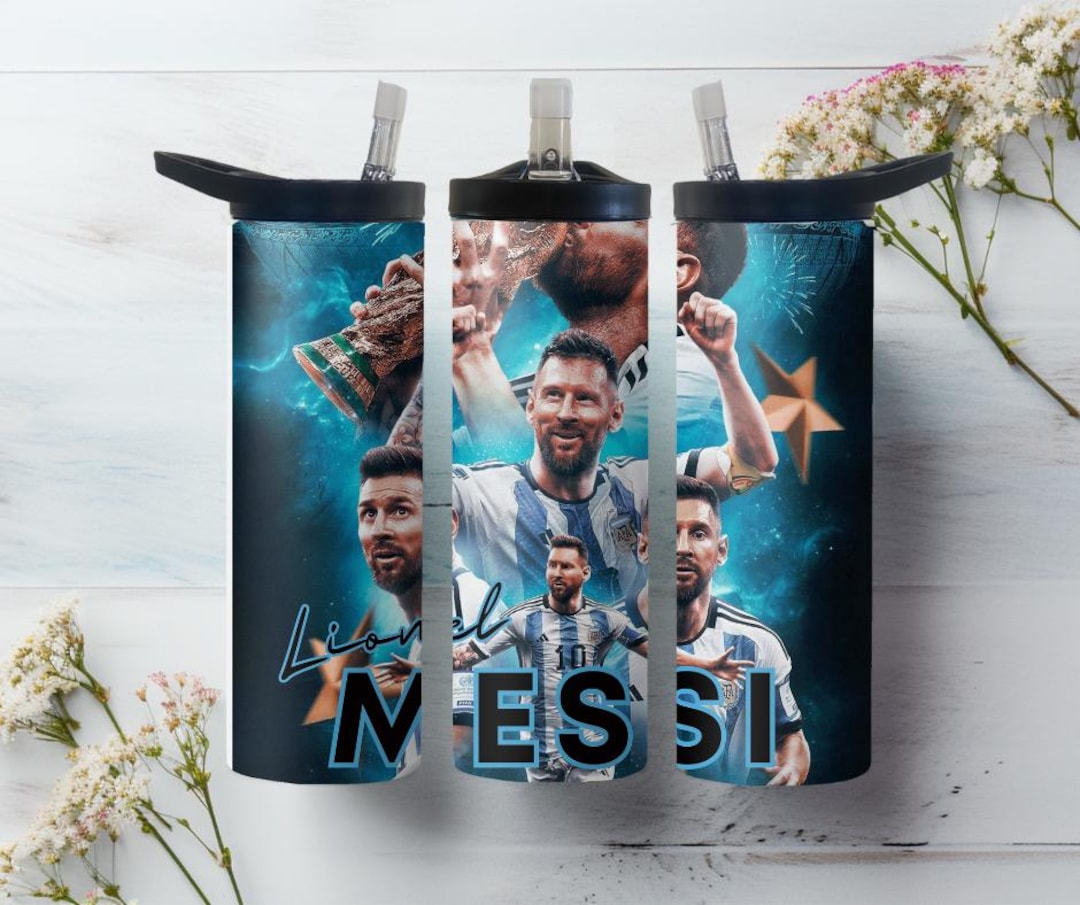 Lionel Messi Water Bottle and Tumbler. 20 Oz Tumbler. Messi Water ...