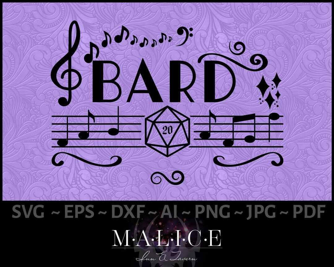 Bard Class D20 Vector for Rpgs, D&D, Dungeons and Dragons, Pathfinder ...