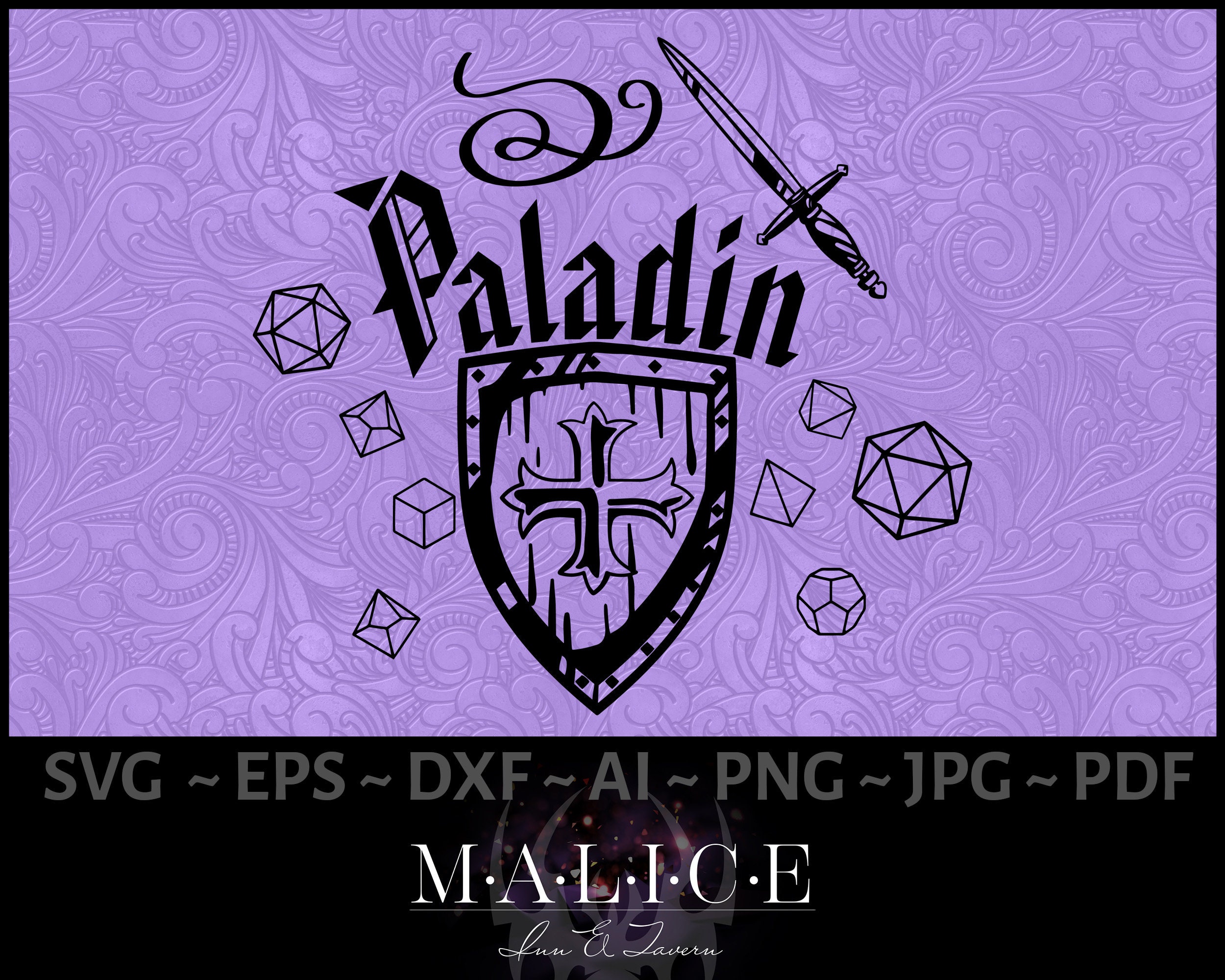 Paladin Class D20 Vector for Rpgs, D&D, | Dungeons and Dragons ...