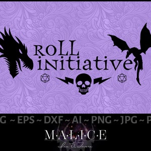 Roll Initiative Cutting File for Rpgs, D&D, Dungeons and Dragons D20 ...