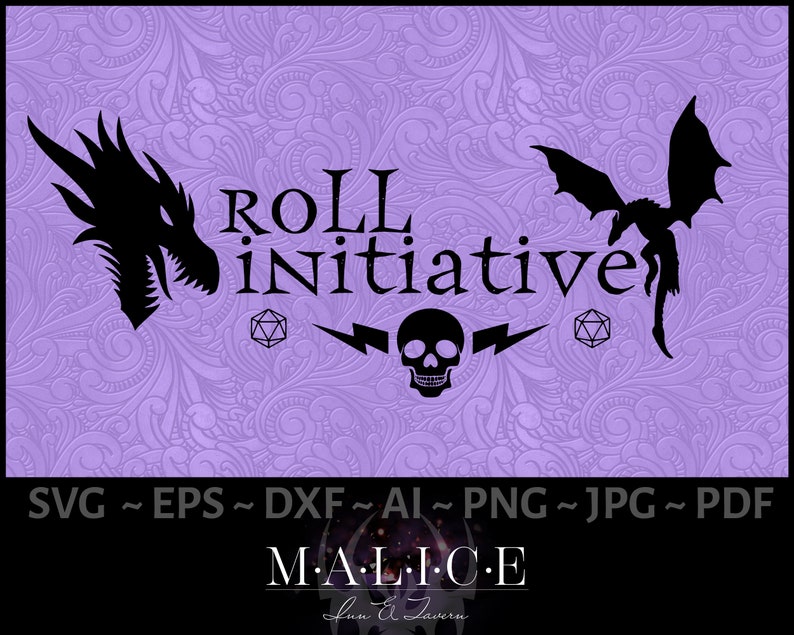 Roll Initiative Cutting File for Rpgs, D&D, Dungeons and Dragons D20 ...