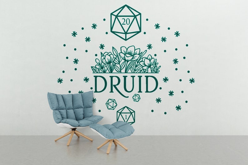 Druid Class D20 Vector for Rpgs, D&D, Dungeons and Dragons, Pathfinder ...