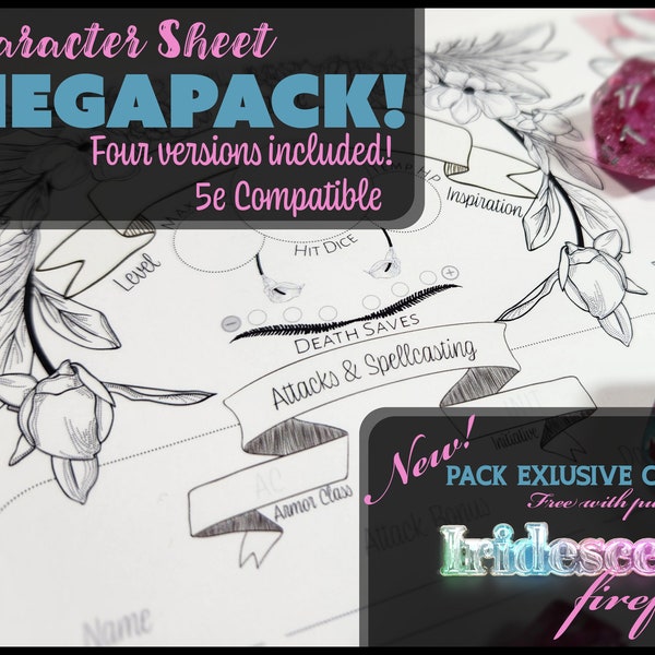 Free Character Sheet - Etsy