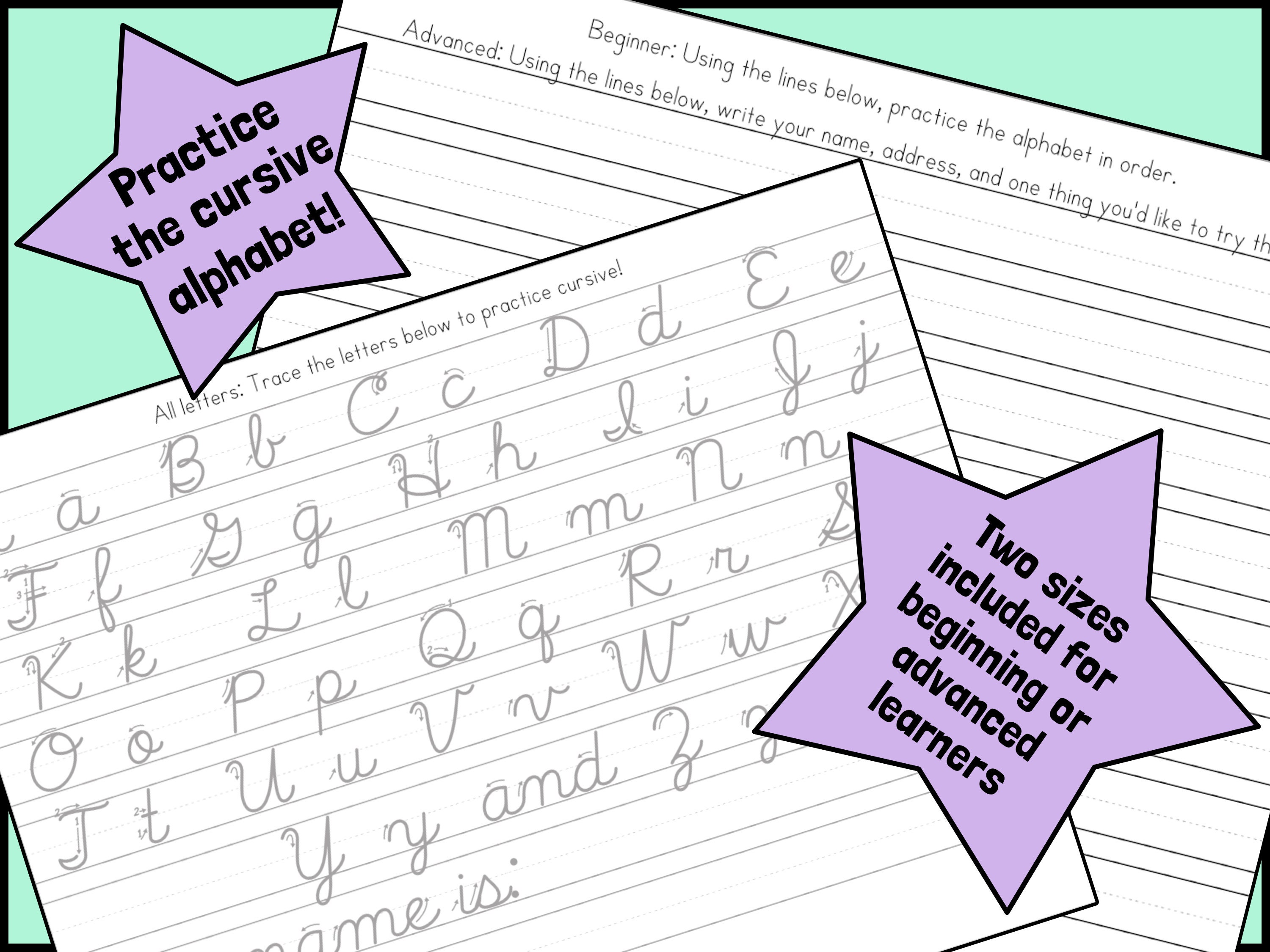 Cursive Writing | Easily Teach Your Kids the Basics | Includes Full ...