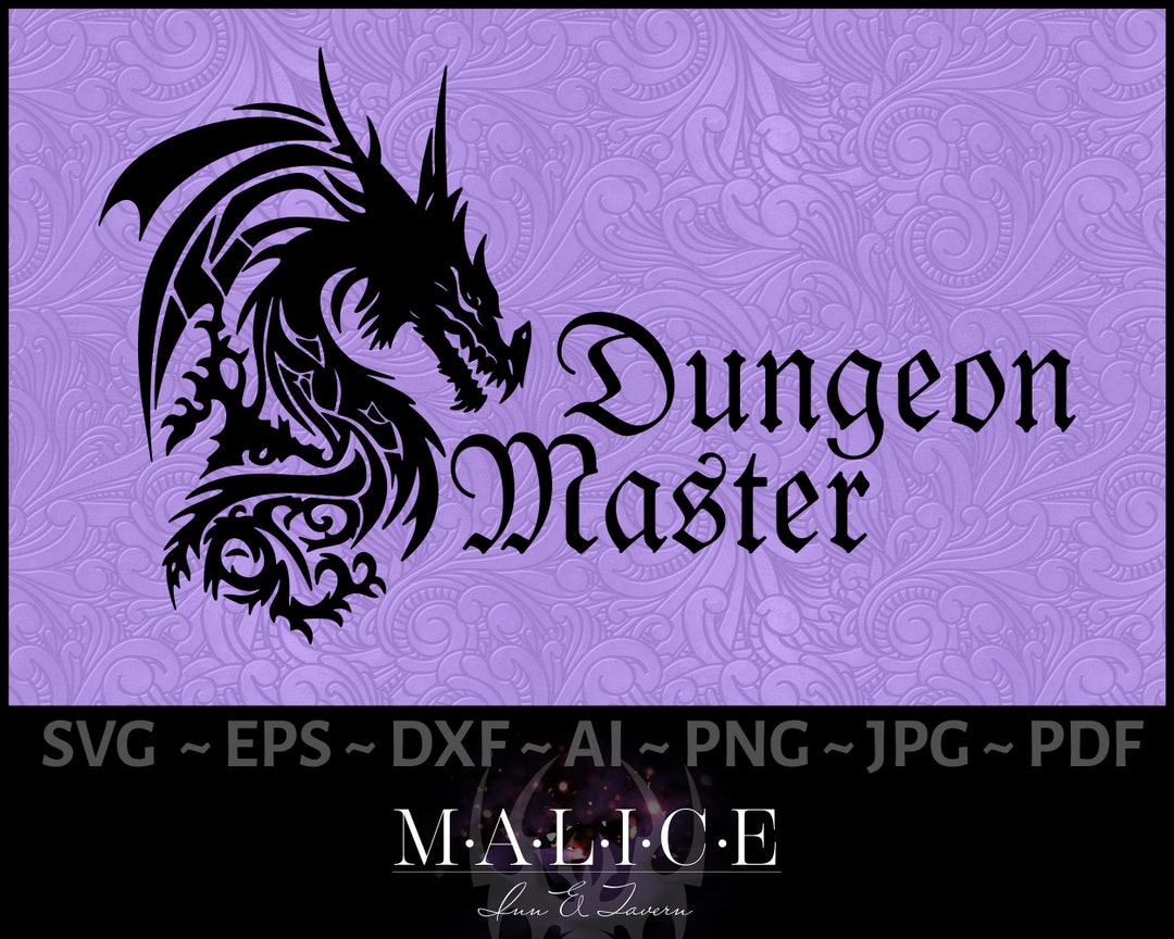 Dungeon Master Dragon DM SVG for Rpgs, D&D, Dungeons and Dragons, Dnd ...