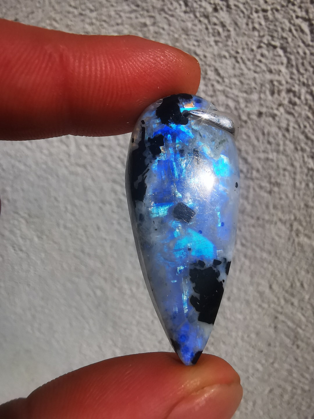 White Labradorite With Inclusion of Tourmaline, Peristerite, 4.6cm ...