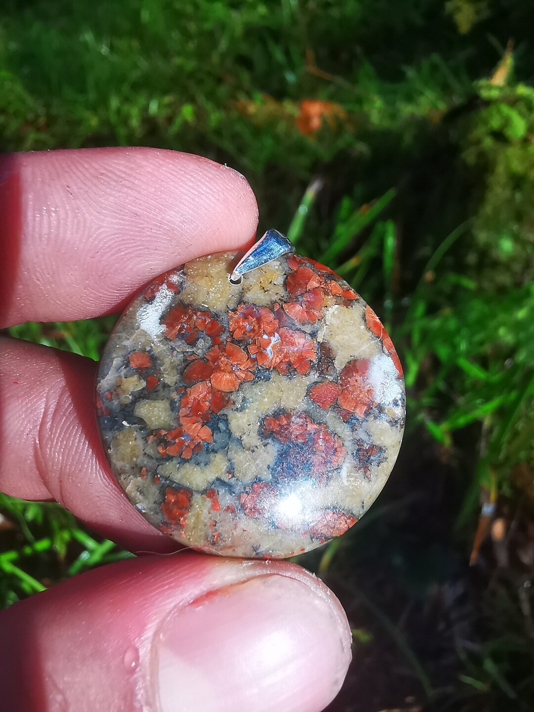 Peanut Obsidian, Obsidian, Pendant, Medallion, High Quality, 3cm ...