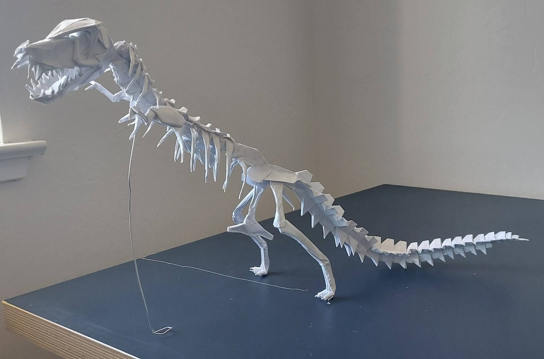 Origami T-rex Skeleton - Etsy