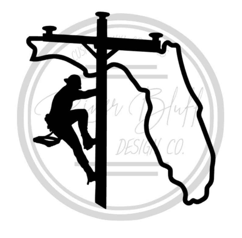 FL LINEMAN DECAL//Lineman Decal//Florida Decal//Car | Etsy