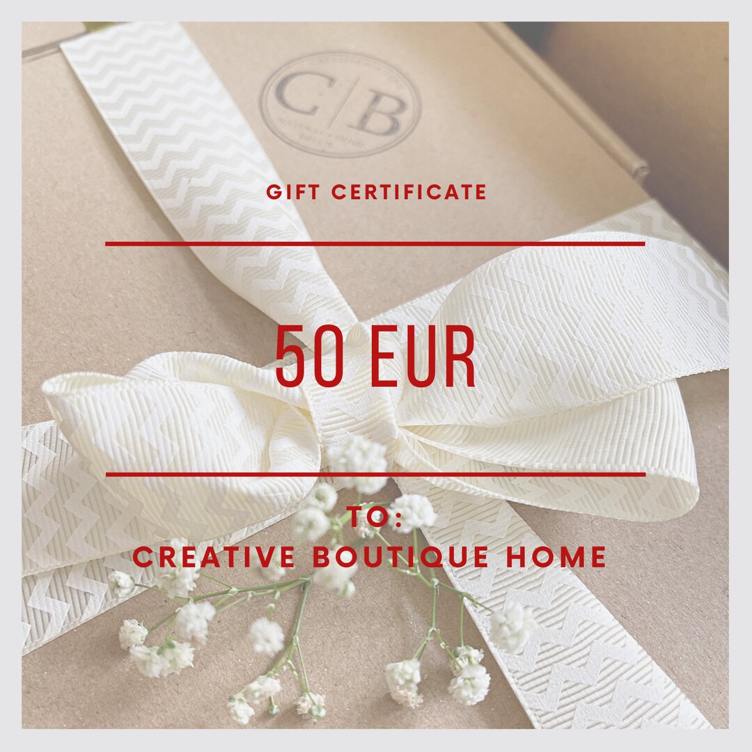 EUR 50 Gift Certificate E-gift Card for 50 Euro to Creative - Etsy