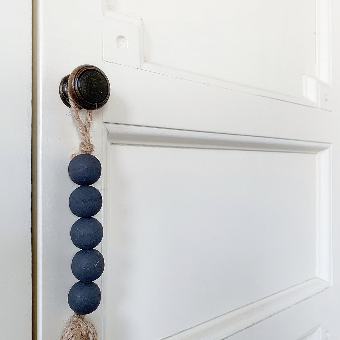 4 Mini Modern Farmhouse Beads Drawer Pull Tassels Black | Etsy