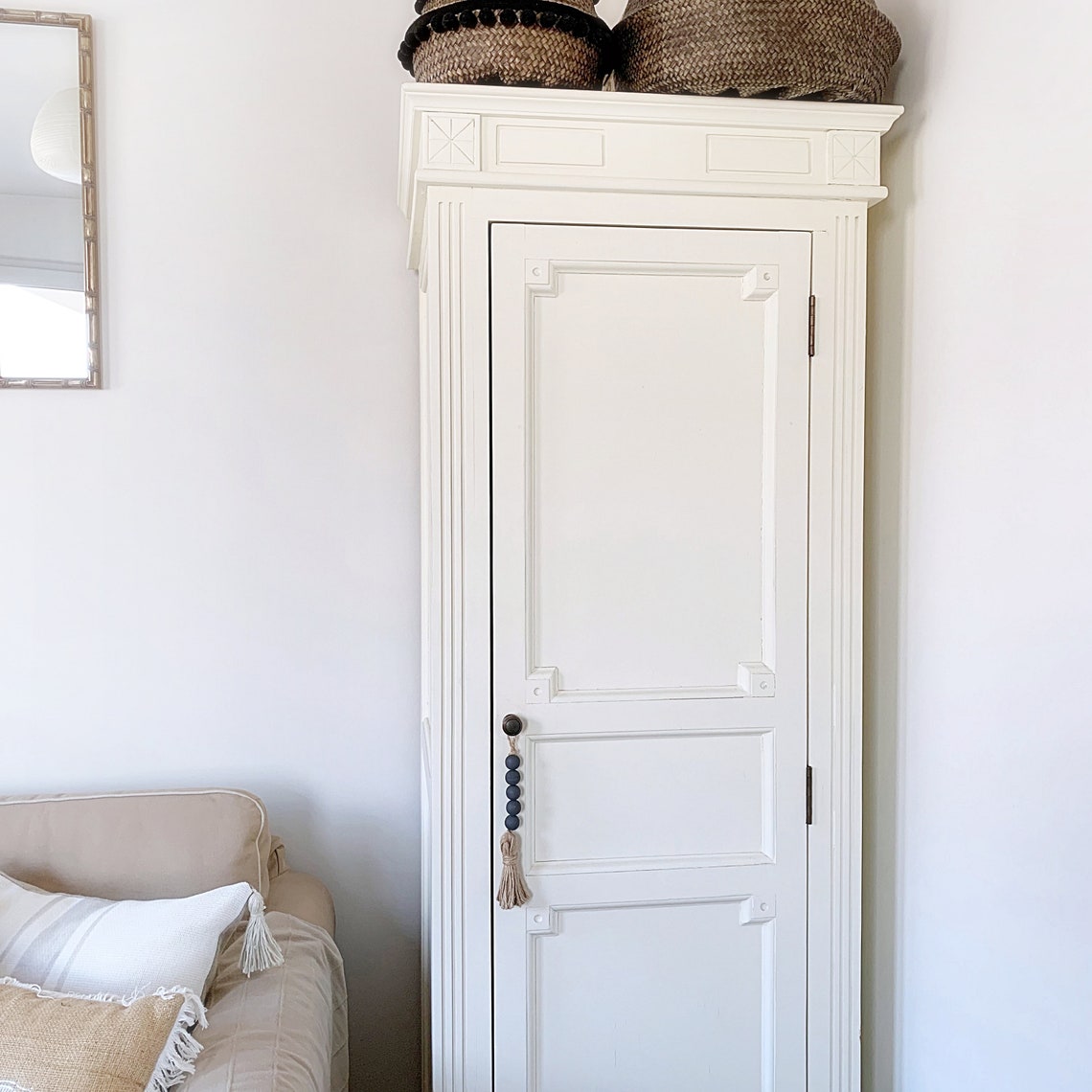 4 Mini Modern Farmhouse Beads Drawer Pull Tassels Black - Etsy