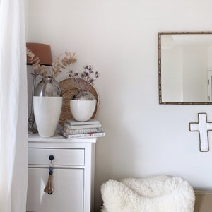 4 Doorknob Tassels, Seashell Drawer Pull Tassel With Farmhouse Beads ...