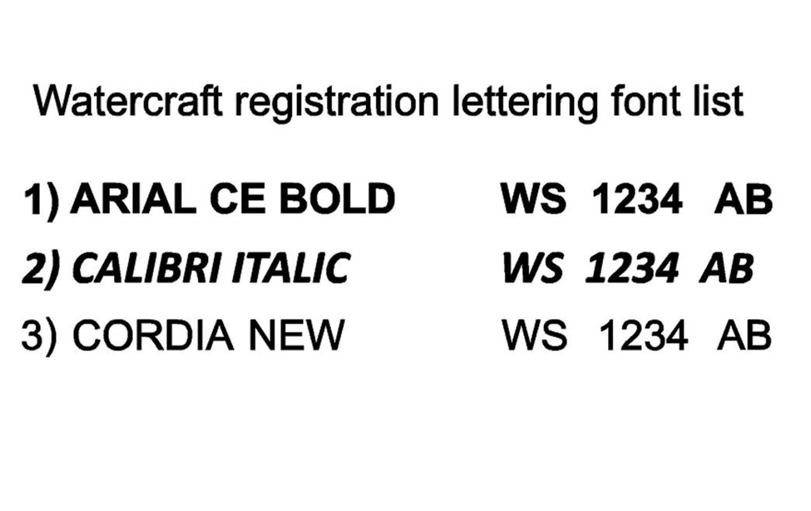 Set of 2 Watercraft Registration Numbers 3 INCH Lettering - Etsy