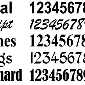 Custom Mailbox Numbers REFLECTIVE Vinyl Decals Stickers House - SET OF ...