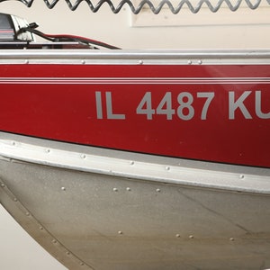 Set of 2 Watercraft Registration Numbers 3 INCH Lettering Vinyl Boat ...