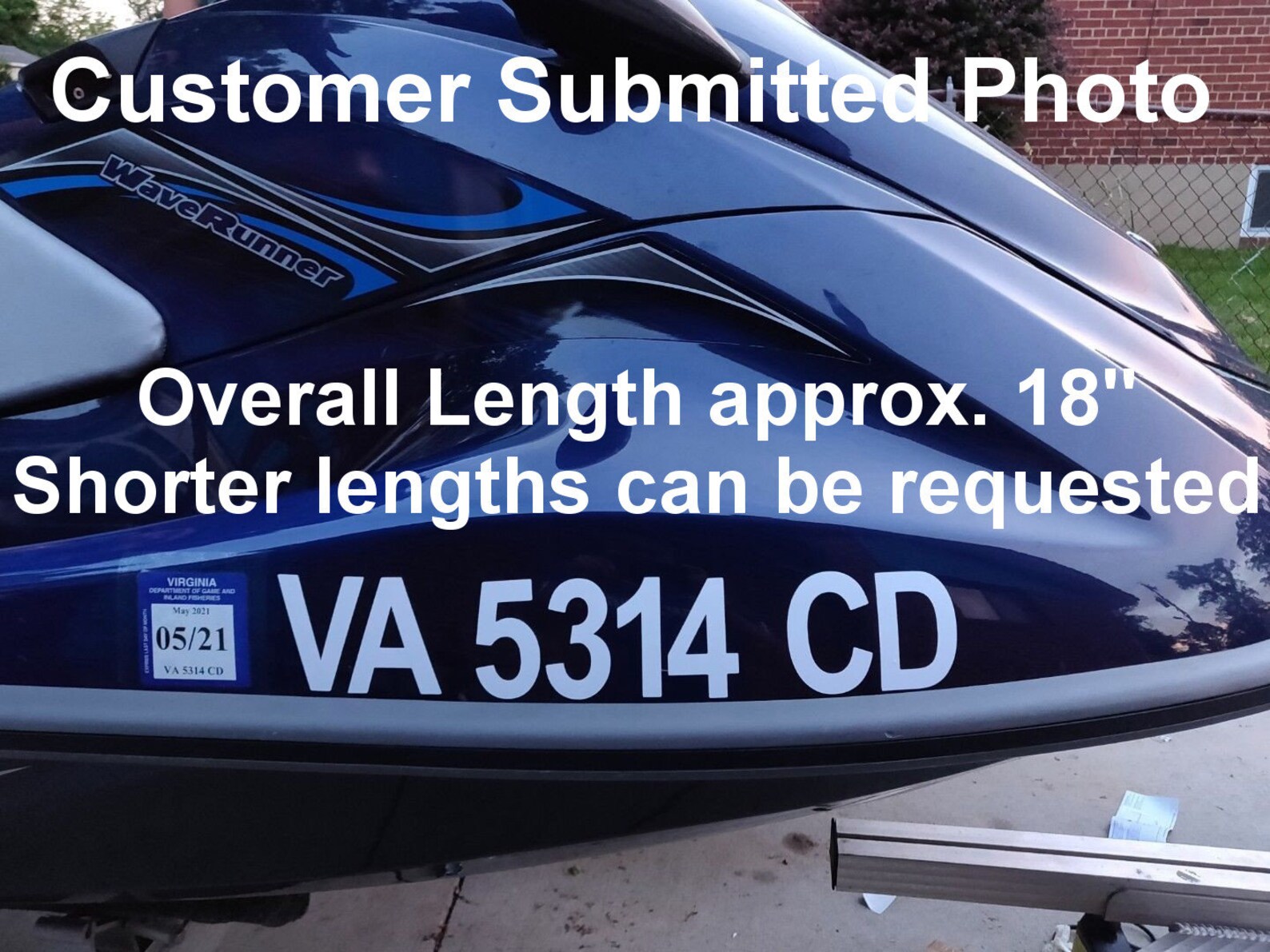 Set of 2 Watercraft Registration Numbers 3 INCH Lettering - Etsy