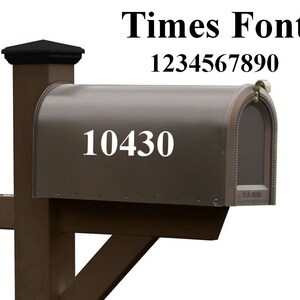 Custom Mailbox Numbers SOLID COLOR - Set of 2 Outdoor Vinyl Decals ...