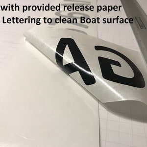 Set of 2 Watercraft Registration Numbers 3 INCH Lettering Vinyl Boat ...