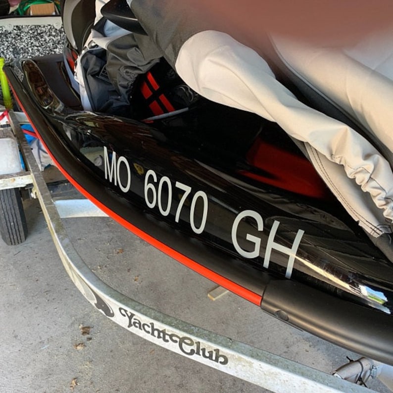 Set of 2 Watercraft Registration Numbers 3 INCH Lettering - Etsy