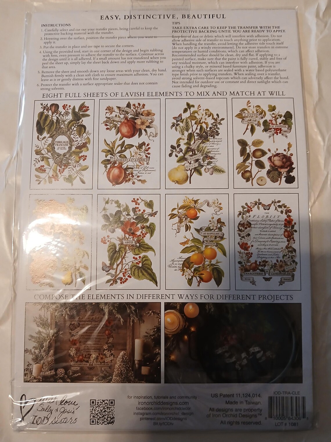 IOD Clementine Fruit and Flower Transfer - Etsy