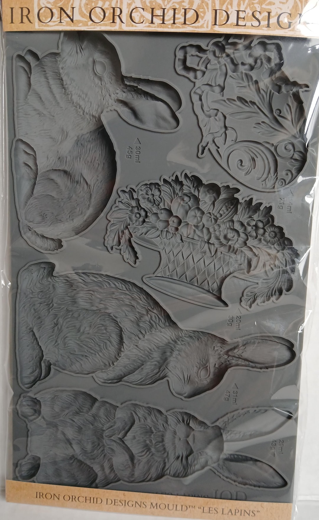 IOD Les Lapins Mold 6x10 Has Bunny - Etsy