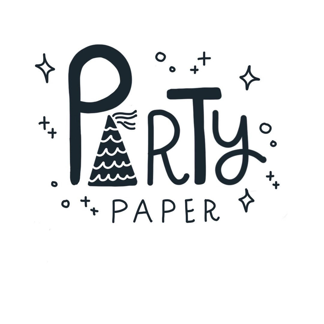 Custom Typography Logo Design, Modern Logo Design, Handwritten Party ...