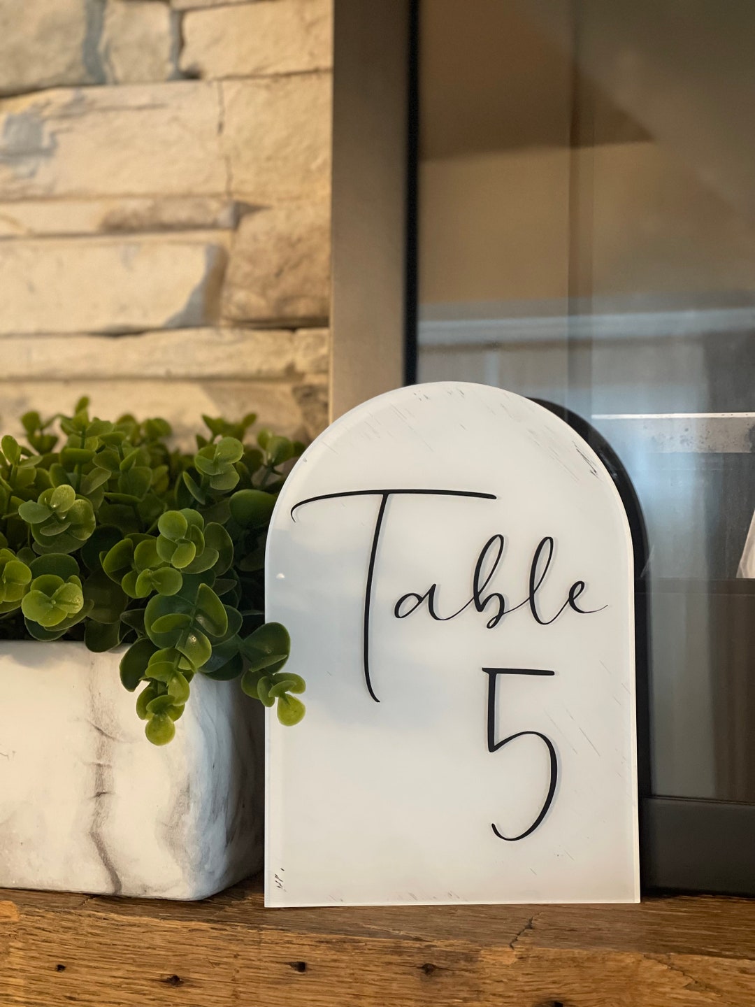 Acrylic Wedding Table Numbers | Table Numbers | Modern Wedding Sign ...