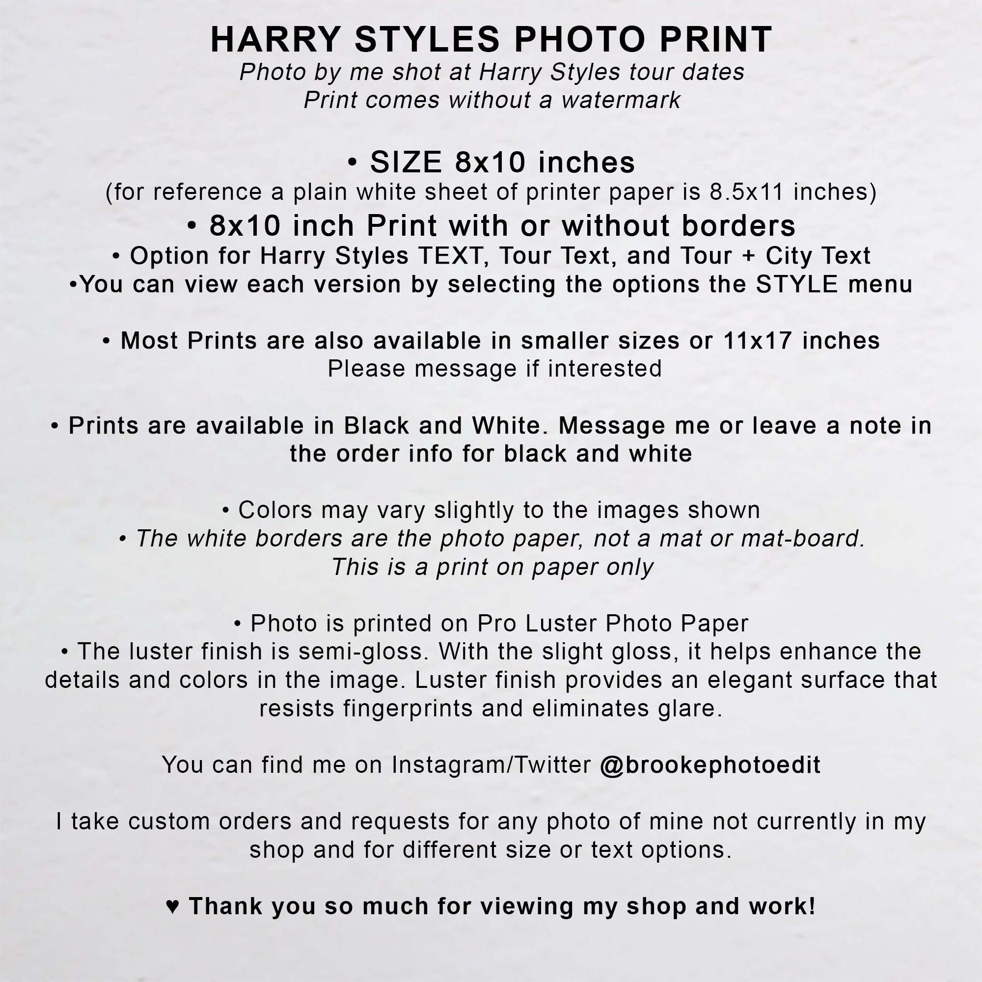 Harry Harryween Poster Print 8x10 Border & Text Options - Etsy