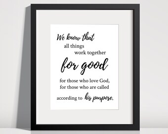 Romans 8:28 Printable Poster - Etsy