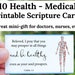 10 Medical-health Scripture Cards -collection #1- INSTANT DOWNLOAD, 2x3 ...