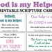 10 God is My Helper Printable Scripture Cards -C1- INSTANT DOWNLOAD ...